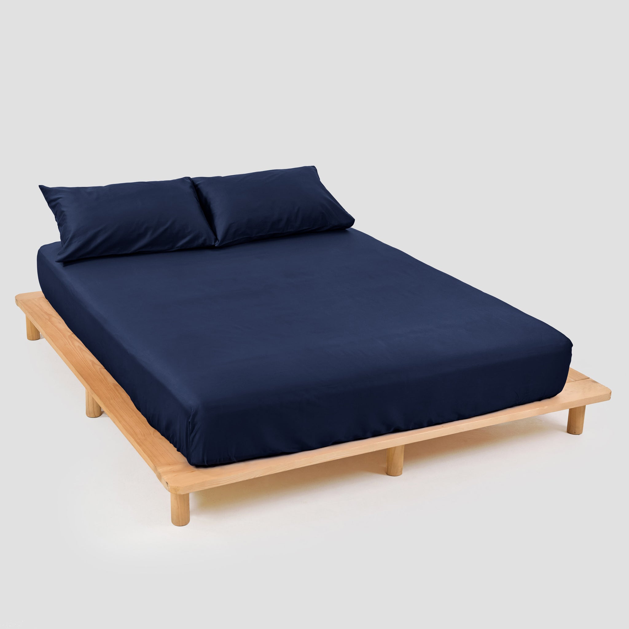 Classic Navy Sheet Set | Organic Cotton Bed Sheets | SOJAO Singapore